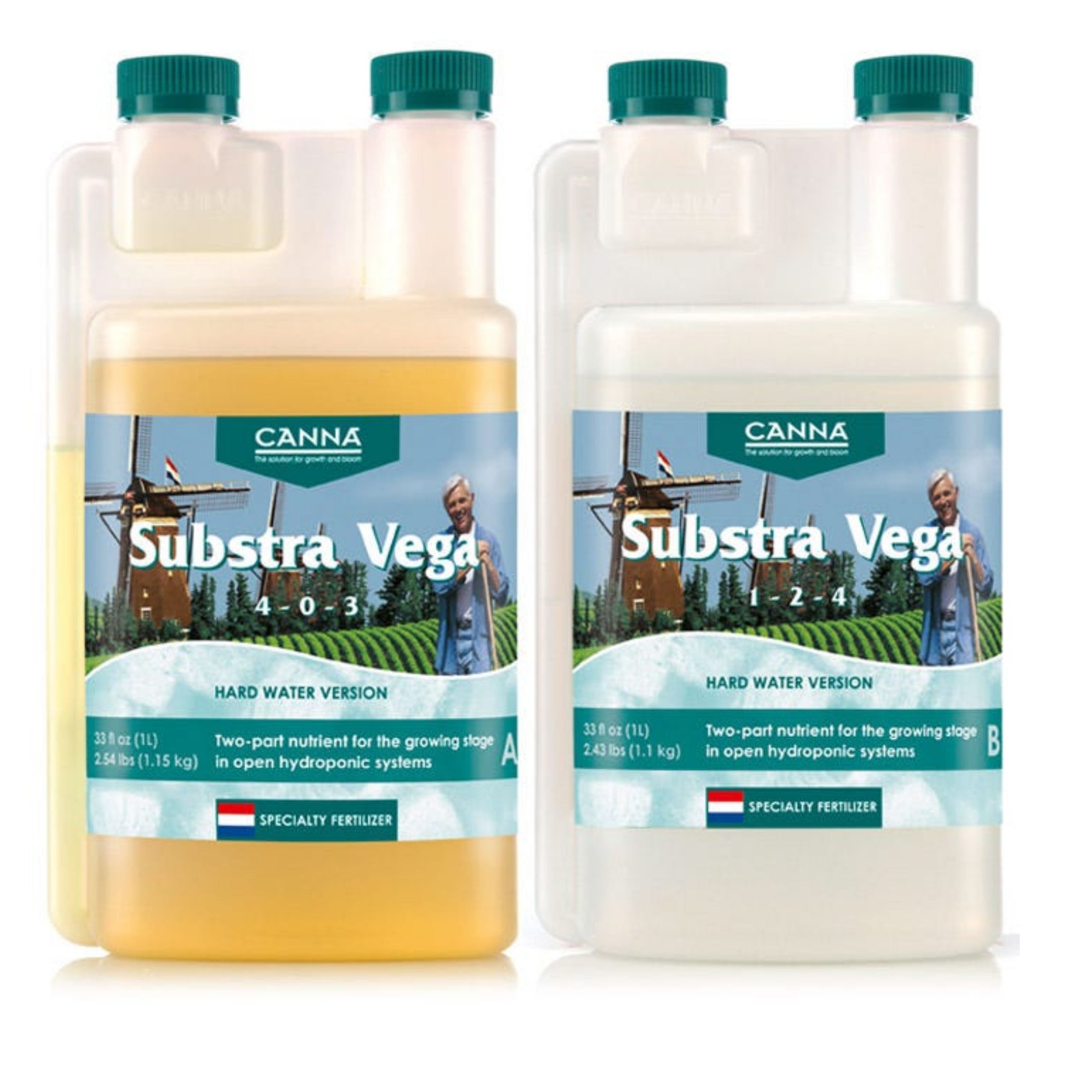 CANNA Substra Vega Hard Water A( 4 - 0 -3) & B (1 - 2 -4) – GrowersHouse